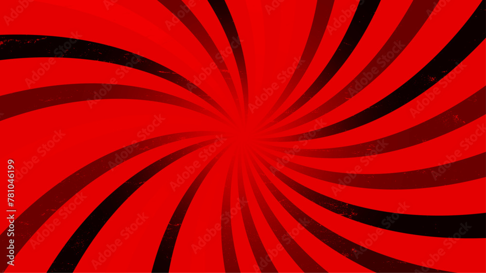 Black and red color sunburst background. Red rotating sunbeams design ...