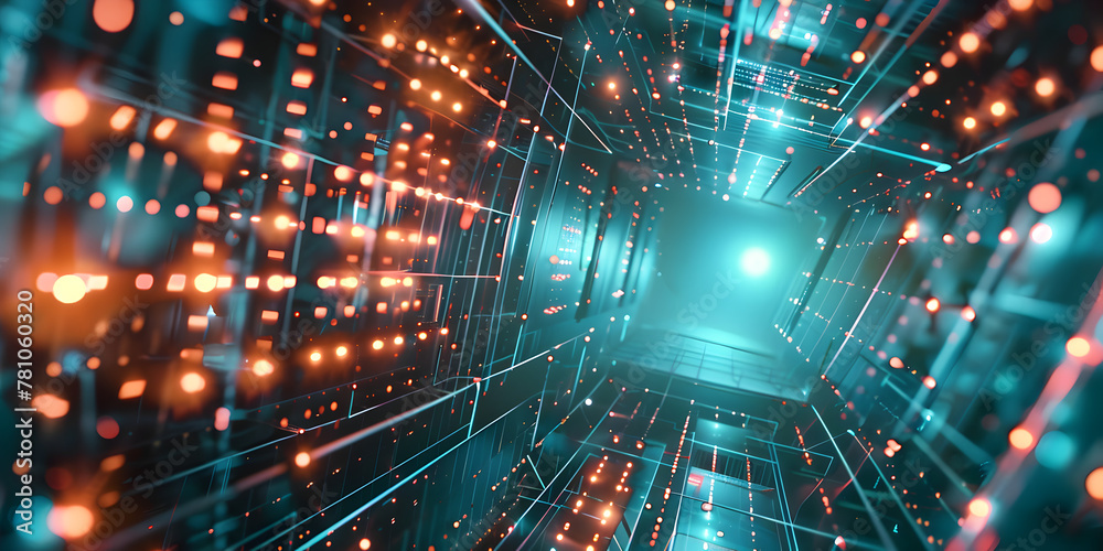 Digital transformation concept, System engineering, Binary code ...