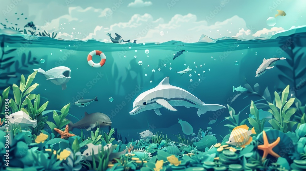 Environment and Sustainability: A 3D vector infographic highlighting ...