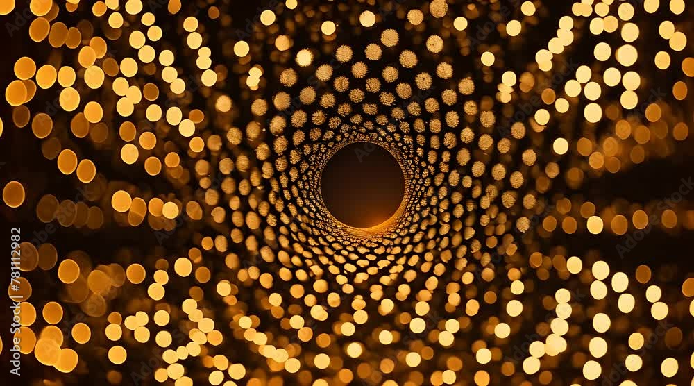 A mesmerizing display of swirling lights forms a spiral pattern in the ...