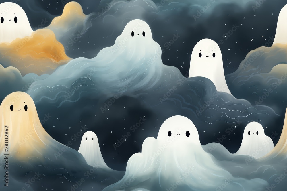 Cloud Dressed as a Ghost - A cloud wearing a sheet, pretending to be a ...