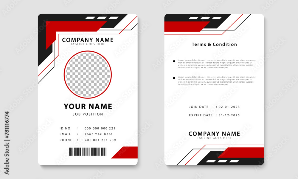 Corporate identity card design template. Professional ID card design ...