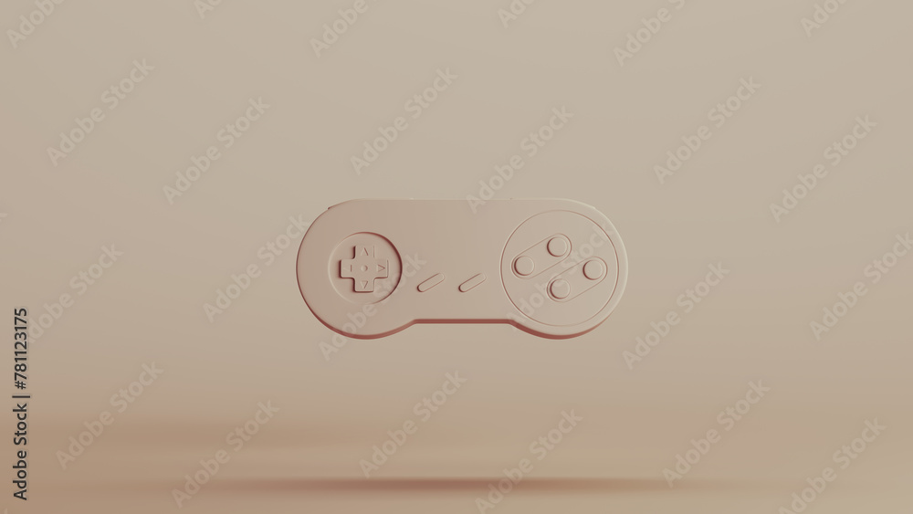 Retro game pad controller neutral backgrounds soft tones beige brown ...