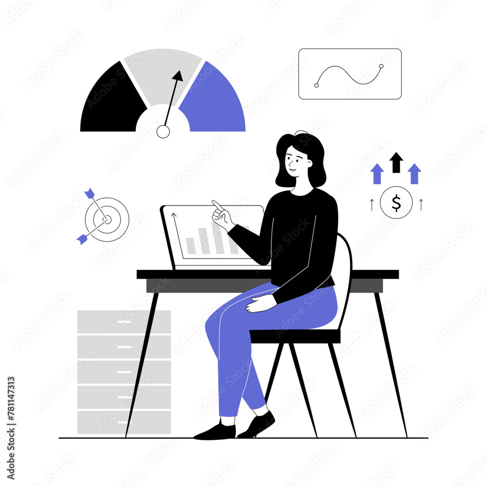 Benchmarking concept. Benchmark business development. Analysis ...