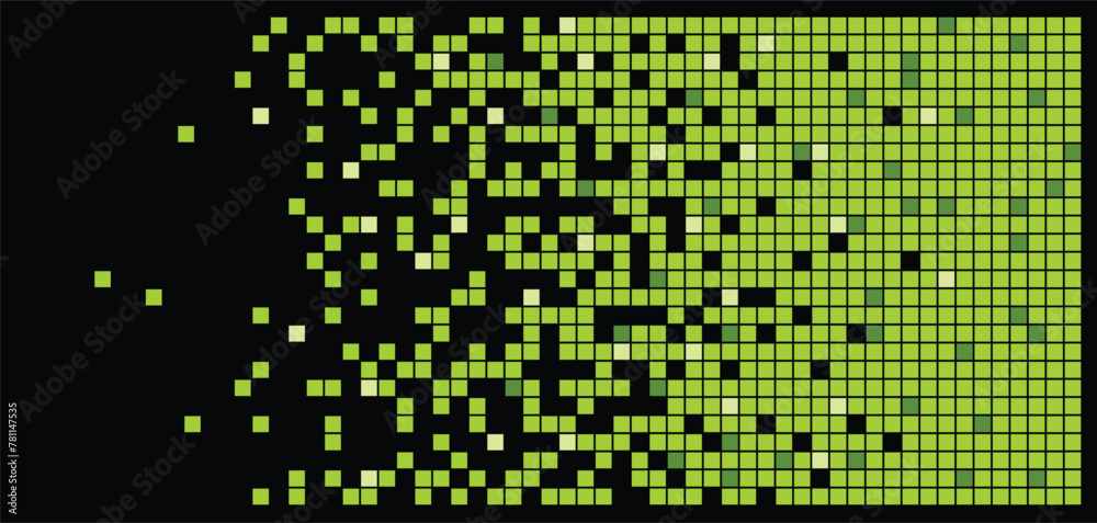 Pixel disintegration background. Decay effect. Dispersed dotted pattern ...