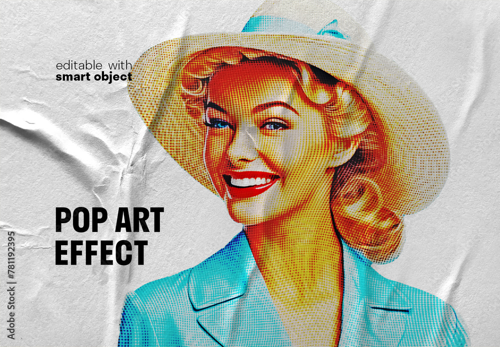 Pop Art Effect Stock Template | Adobe Stock