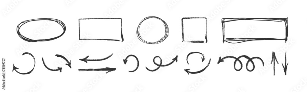 Checkbox chalk icon, sketch checkmark. Doodle check marks. Check signs ...