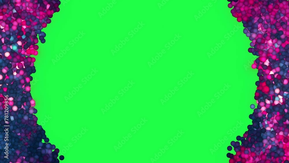 Balls Transition Intro Circle Frame Video. Motion Effect Animation with ...