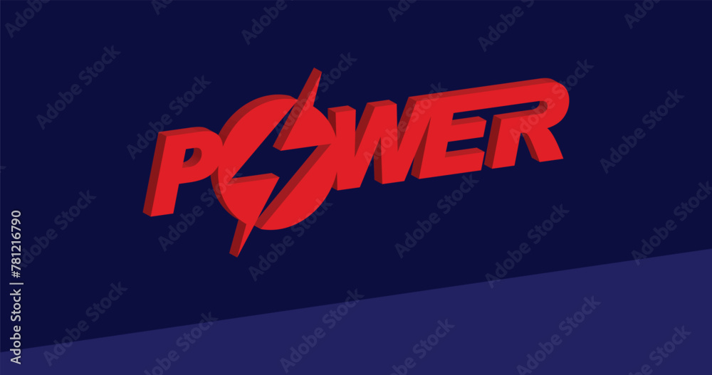3D Power logo design vector. Flash lightning Thunderbolt Energy ...