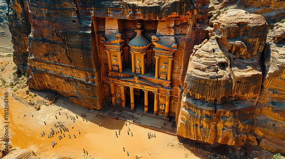 The ancient city of Petra is carved into the rose-red cliffs of Jordan ...