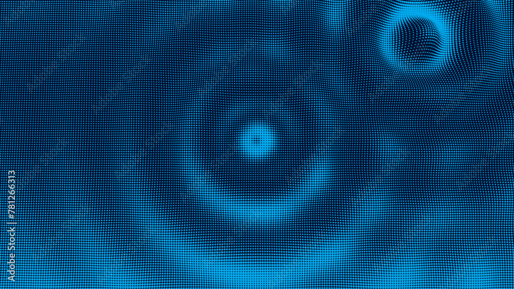 Colorful Blue Sound Wave Ripple Digital Equalizer Design. Big Data ...