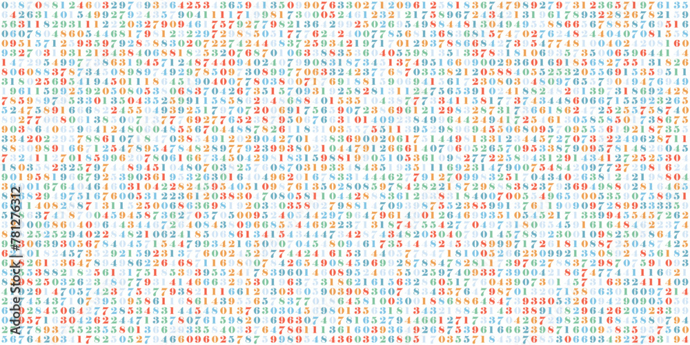 Vecteur Stock Mathematics Background - Binary Numbers in Random Pattern ...