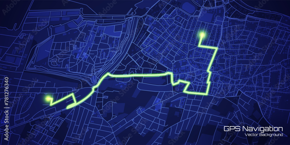 City Street Map Navigation. Running Cycling Routes and GPS Tracking ...
