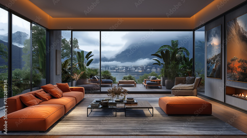 Modern creative living room interior design backdrop ideas concept ...
