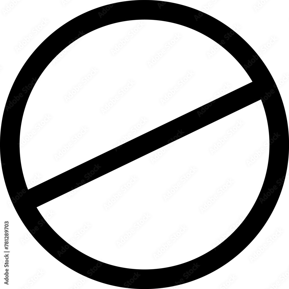 Sign forbidden. Icon symbol ban. Red circle sign stop entry ang slash ...