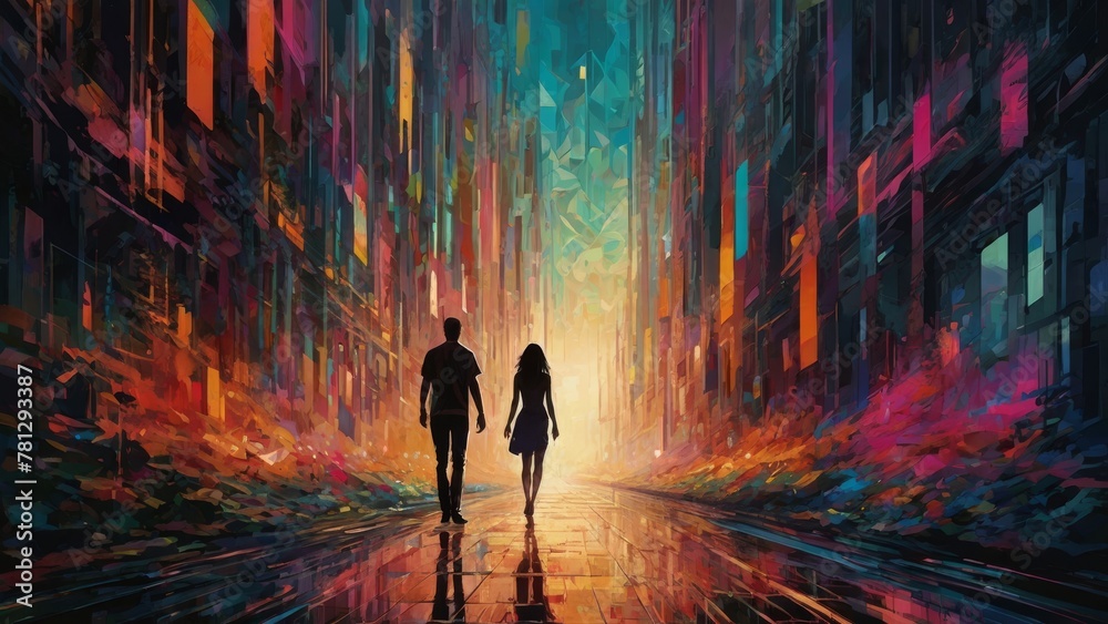 Abstract art posters for an art exhibition featuring vector ...