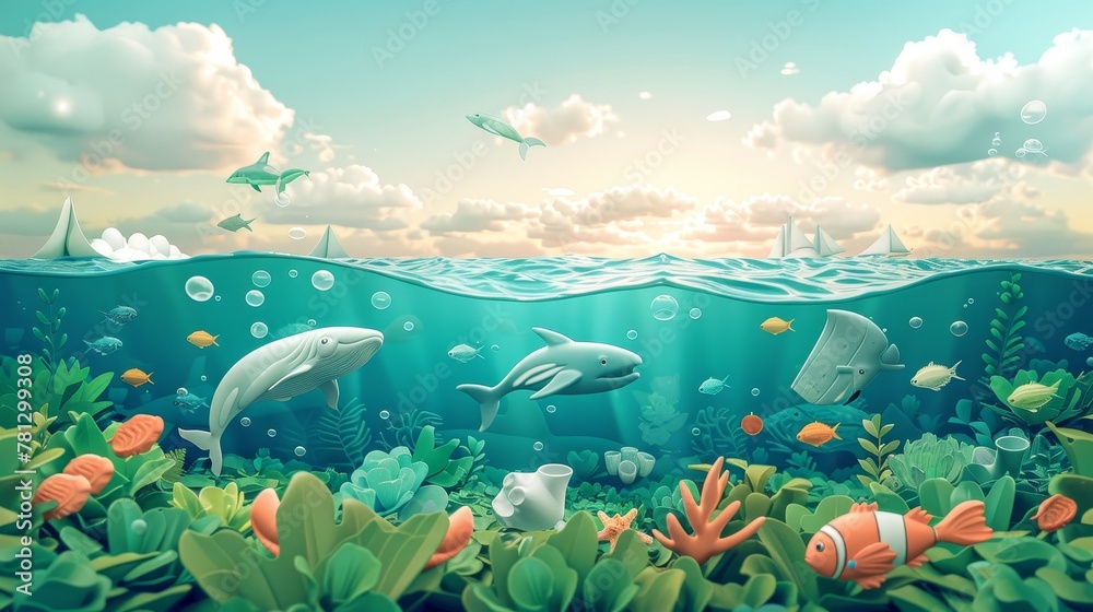 Environment and Sustainability: A 3D vector infographic highlighting ...