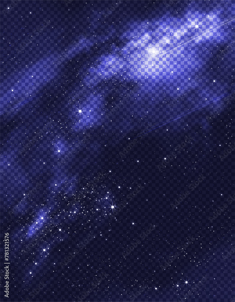 Starry light effect with cloud Sky background.Element design Nature ...