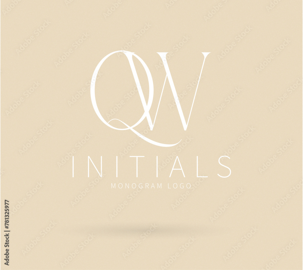 QW Typography Initial Letter Brand Logo, QW brand logo, QW monogram ...