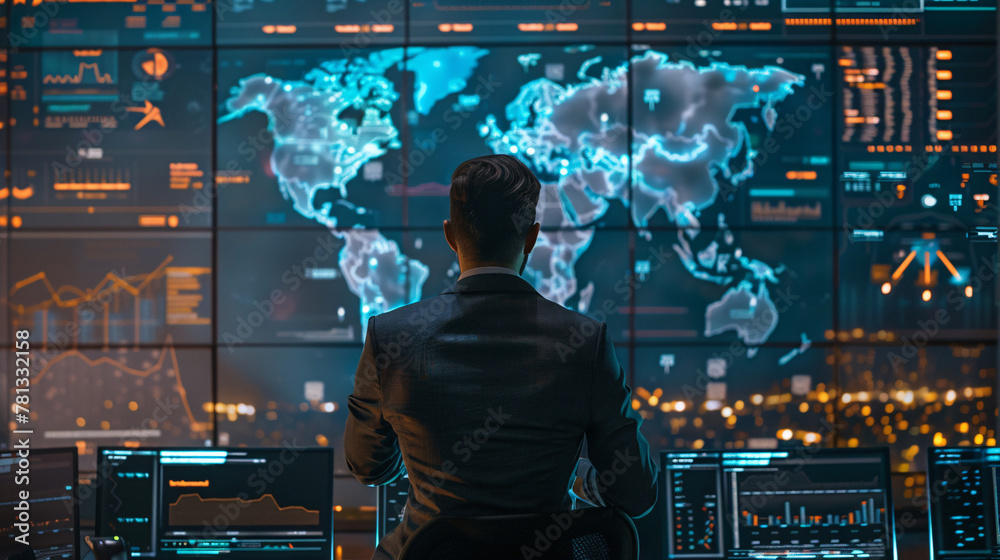 Sovereign Ai Operating In A Security Command Center Analyzing Global Data Streams To Detect And