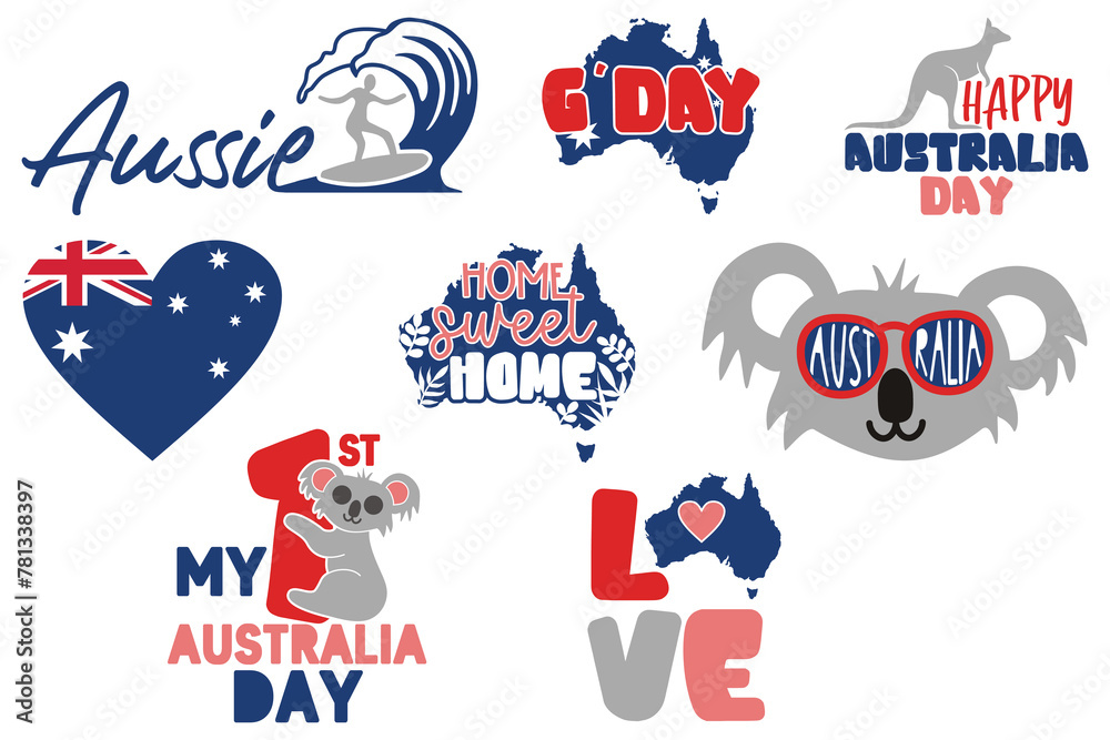 Australia SVG And T-shirt Design Bundle, Australia SVG Quotes Design t ...