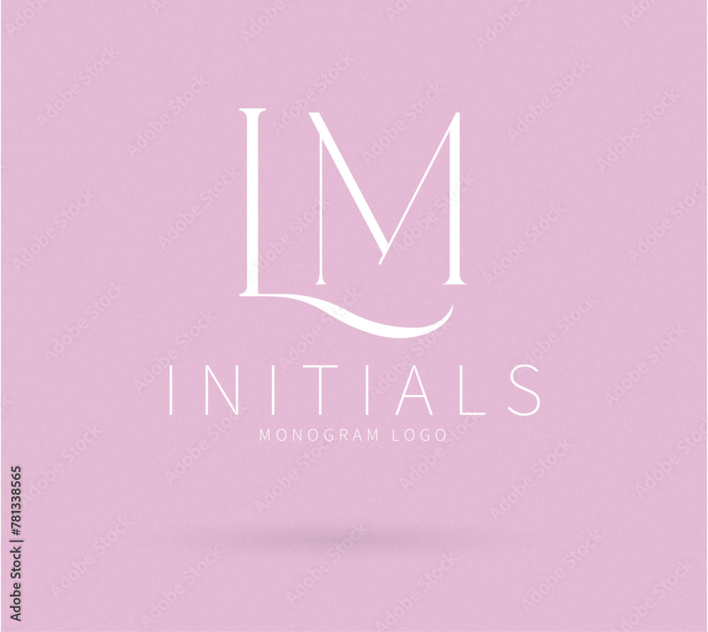 LM Typography Initial Letter Brand Logo, LM brand logo, LM monogram ...