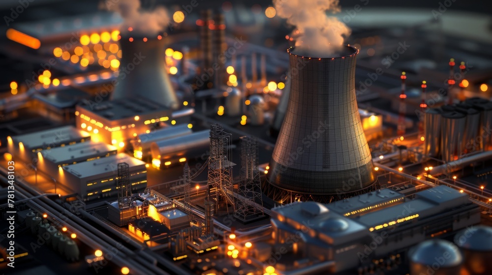 Showcase the intricate process of harnessing nuclear energy, from ...