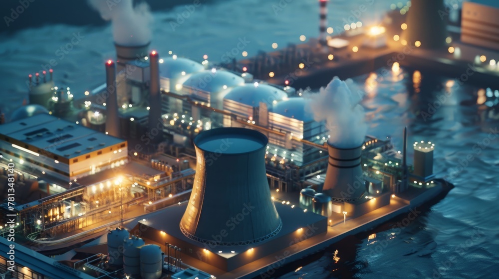 Showcase the intricate process of harnessing nuclear energy, from ...