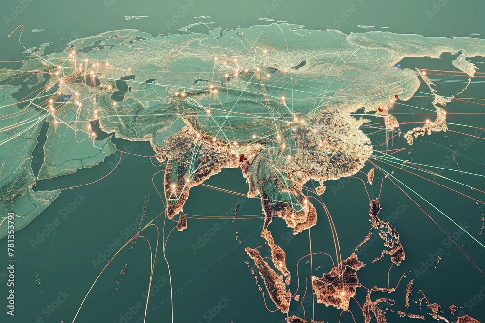 Map showing the distribution of logistics hubs and fulfillment centers ...