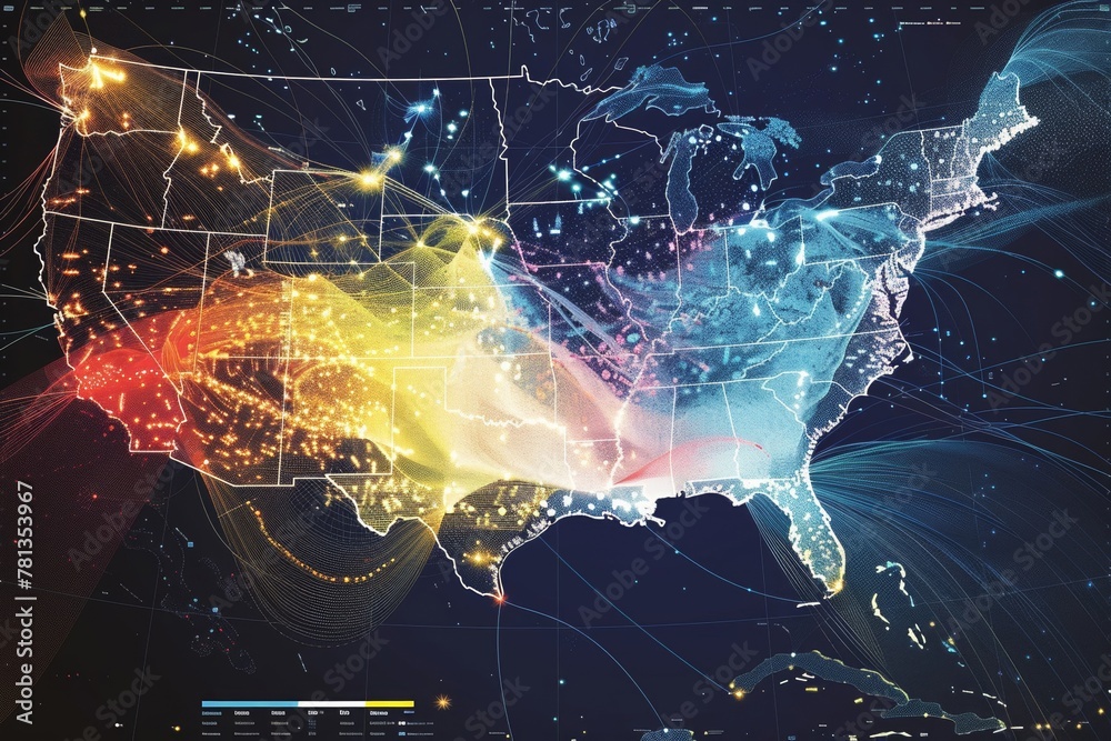 Map showing the distribution of logistics hubs and fulfillment centers ...