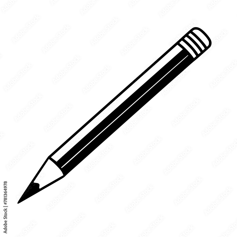 Vektorová grafika „silhouette pencil, pencil vector, silhouette ... Vektorová grafika „silhouette pencil, pencil vector, silhouette ...