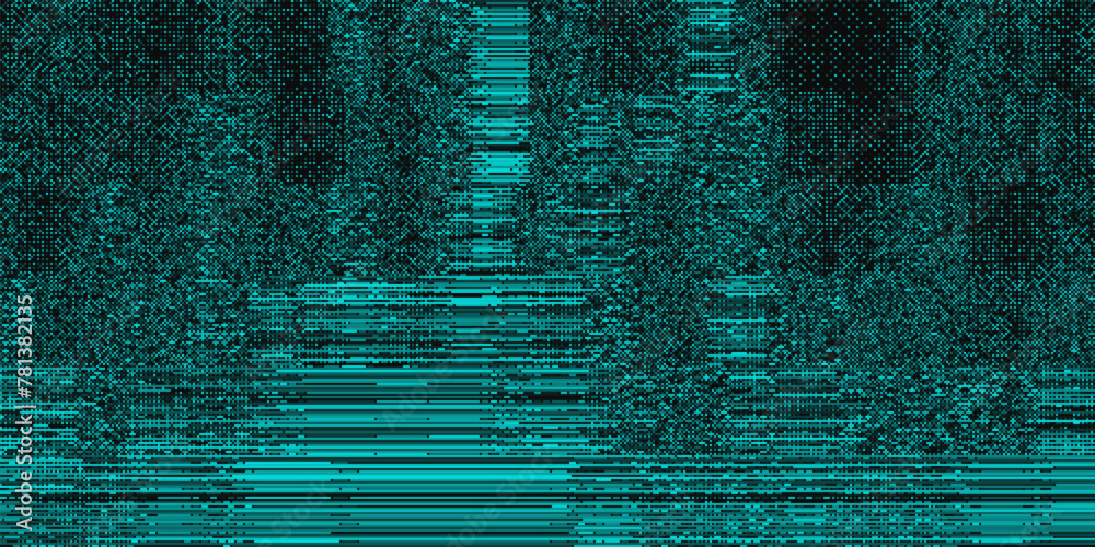 Vetor de Glitch Blue Lines Background. Abstract Noise Effect, Error ...
