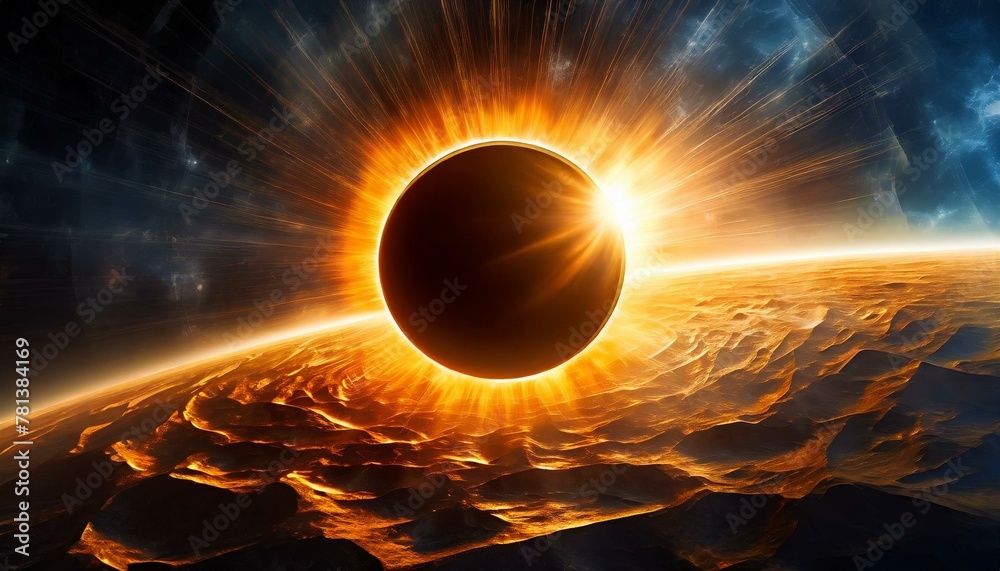 highly detailed image of a total solar eclipse, showing incredible ...