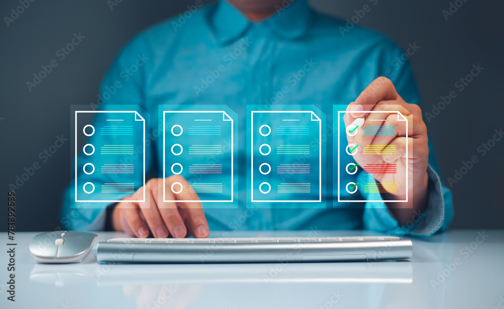 checklist documen Online survey question assessment form digital test ...