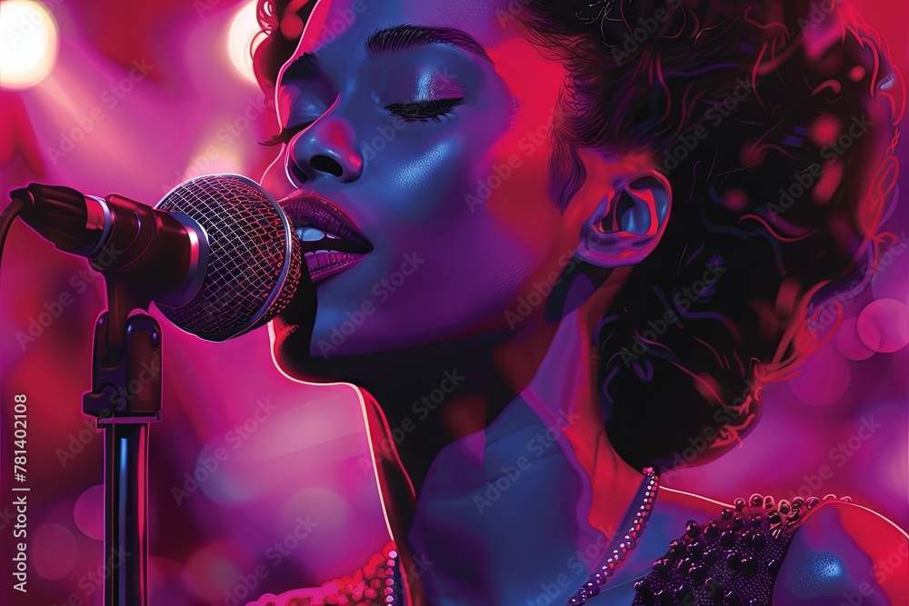 In the smoky haze of a jazz club, a sultry singer croons into the ...