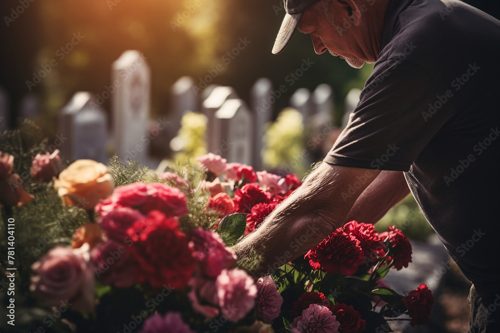 Sad bury ceremony at old cemetery church funeral farewell rest in peace ...