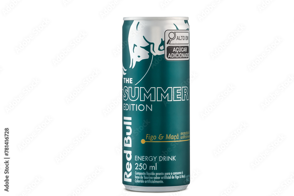 SÃO PAULO, BRAZIL - April 7th, 2024, RED BULL ENERGY DRINK 250 ml, the ...