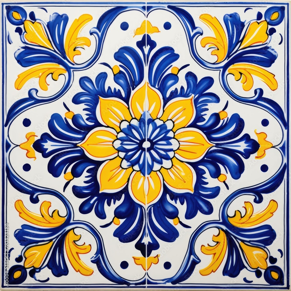 Authentic Portuguese Azulejos Tiles with Vivid Cobalt Blue, Sun-Kissed ...