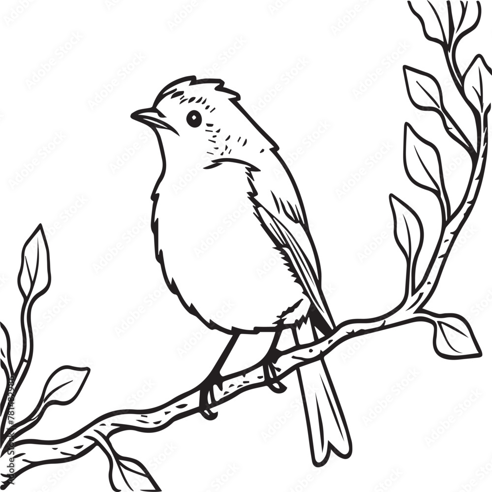 Robin coloring pages. Robin bird outline pages for coloring book Stock ...