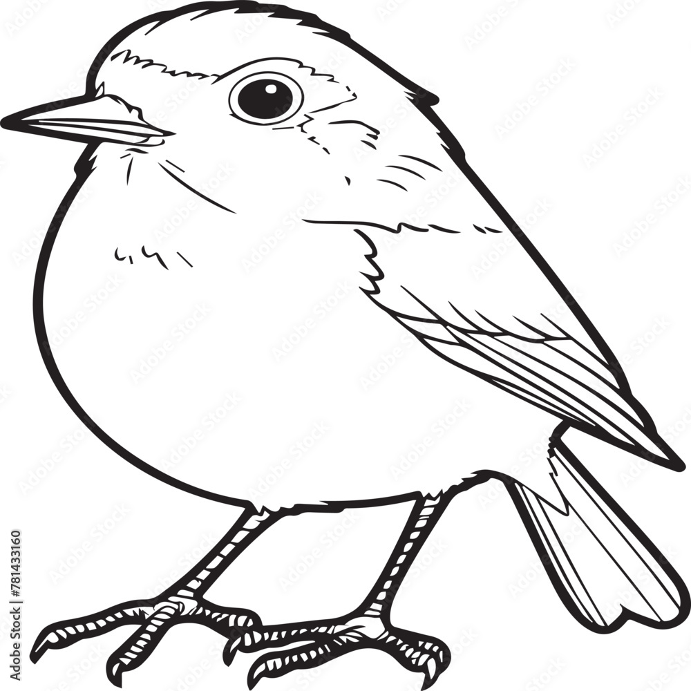 Robin coloring pages. Robin bird outline pages for coloring book Stock ...