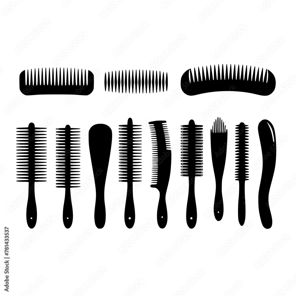 Hair Comb SVG Bundle, SVG files for Cricut, Hairdresser Tools Svg, Comb ...