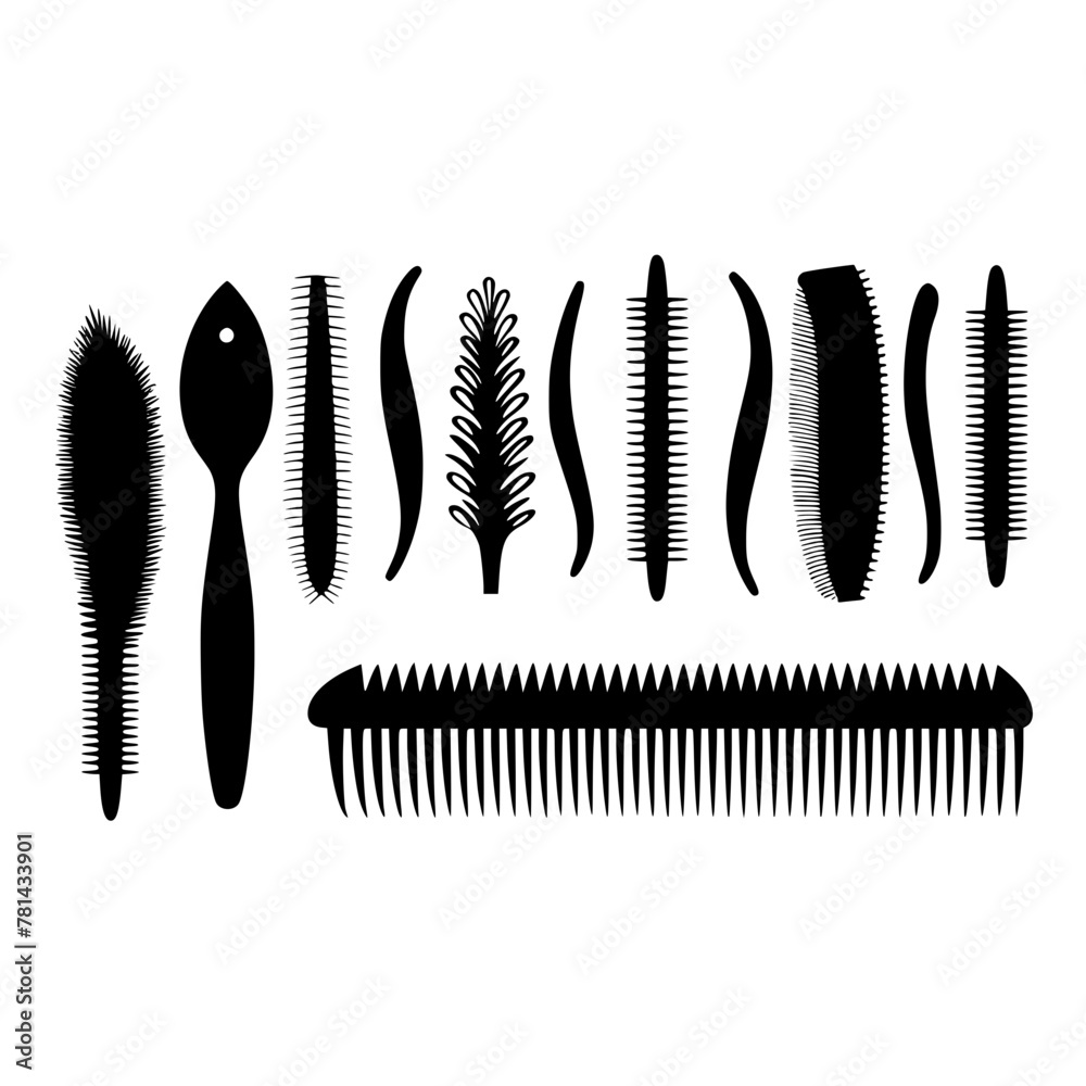 Vecteur Stock Hair Comb SVG Bundle, SVG files for Cricut, Hairdresser ...