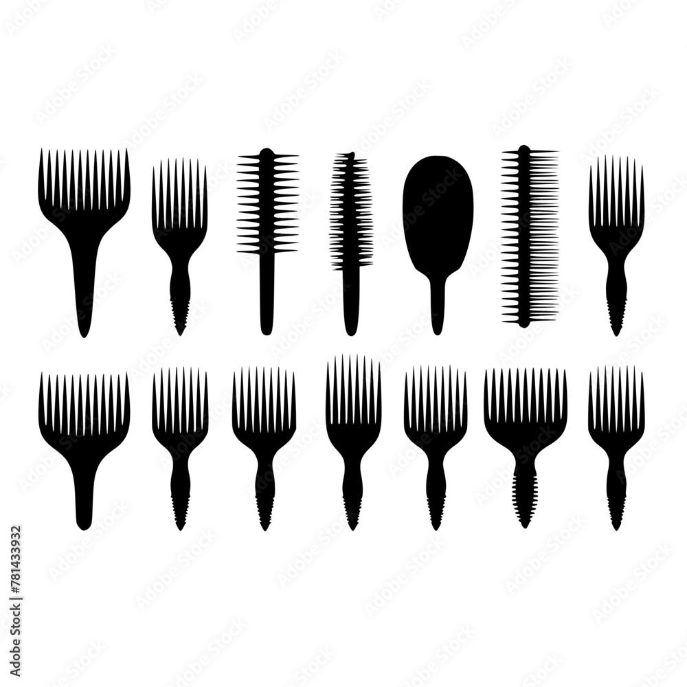 Hair Comb SVG Bundle, SVG files for Cricut, Hairdresser Tools Svg, Comb ...