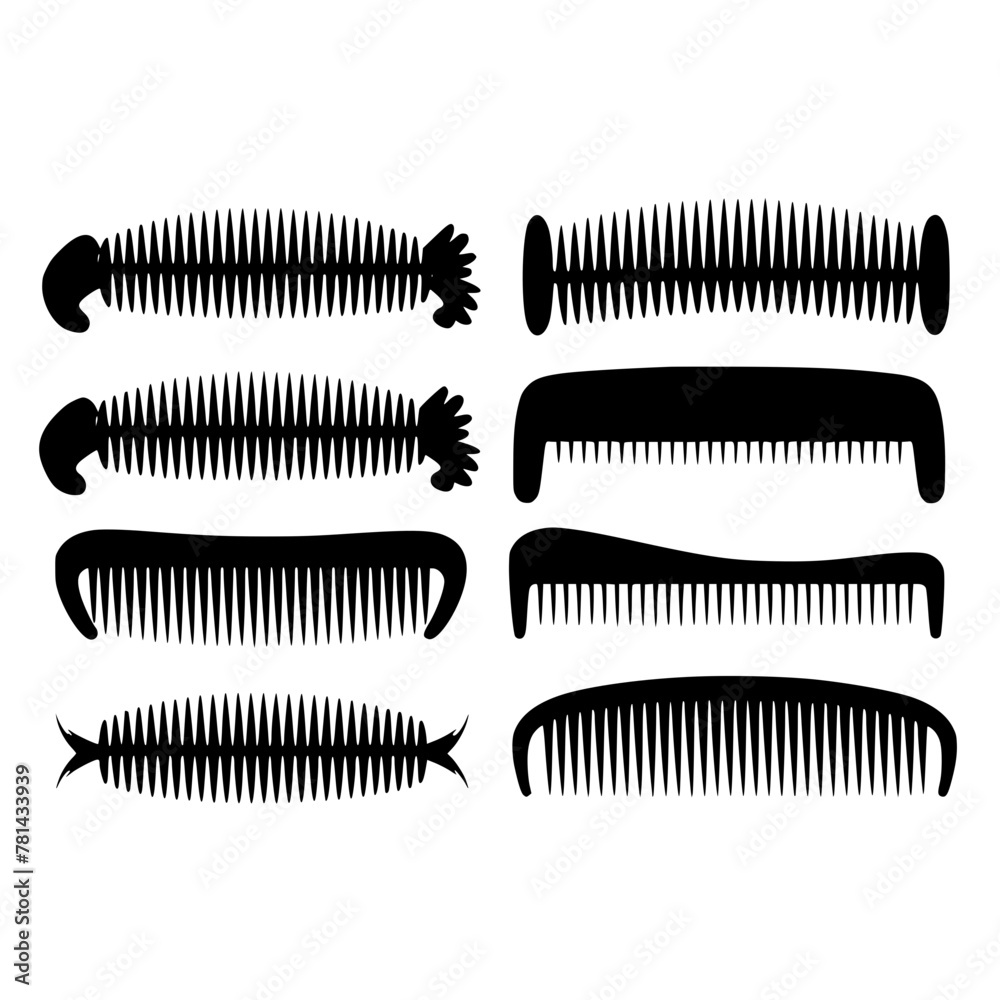 Hair Comb SVG Bundle, SVG files for Cricut, Hairdresser Tools Svg, Comb ...