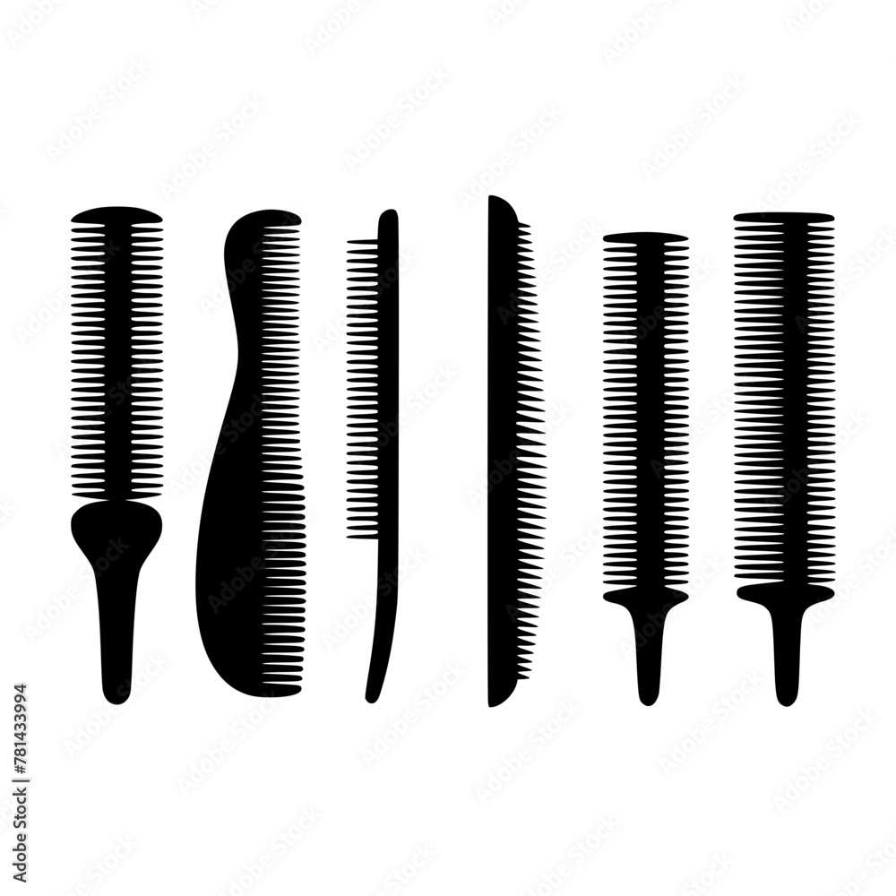 Hair Comb SVG Bundle, SVG files for Cricut, Hairdresser Tools Svg, Comb ...