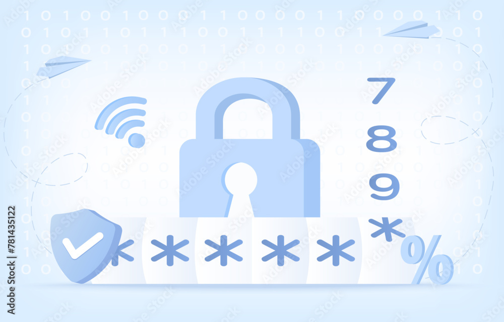 Safety, Security and Data protection concept. Account protect ...