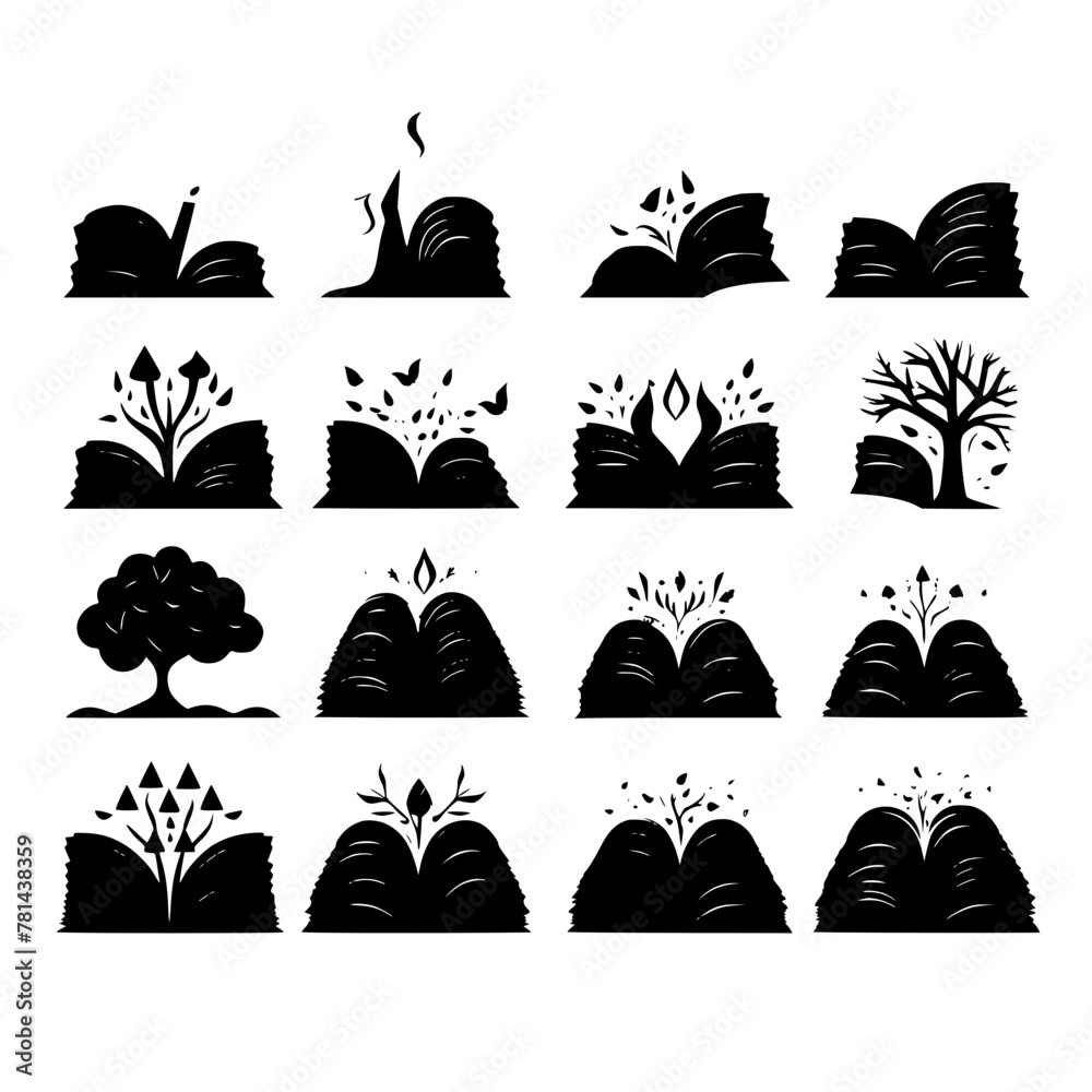 Book SVG Bundle, Book PNG Bundle, Book Clipart, Book Silhouette, Book ...