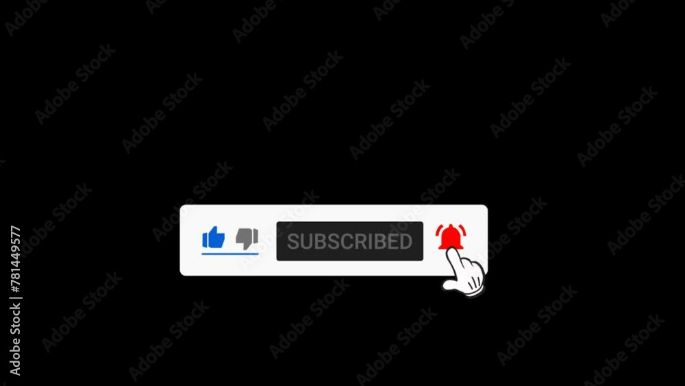 Subscribe button is being click by the cursor and changed color ...