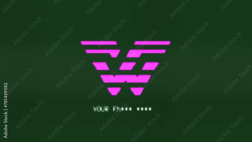 Retro Computer Loading Bar Logo Reveal 4k 1:1 16:9 9:16 Stock Template ...