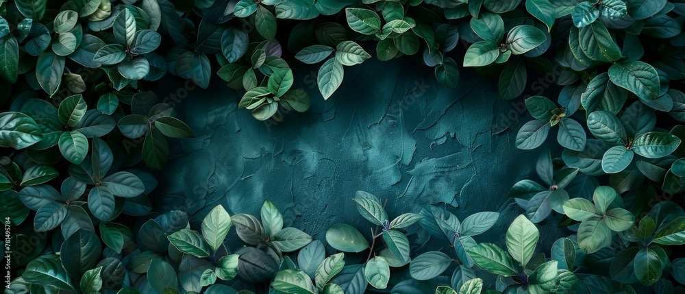 Nature-inspired photo frame, leafy patterns, outdoor adventure shots ...